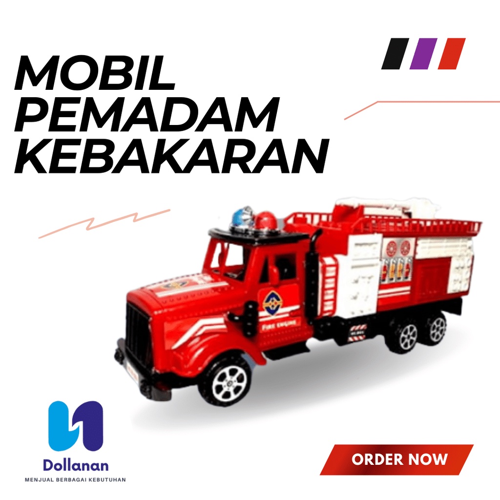 Fire Truck Toy Bumb & Go Car Push Fire Truck Toy Car Toy Mobilan ...