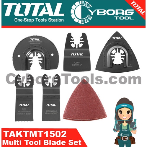TOTAL TAKTMT1502 Multi Tool Blade Set Cyborg Tools Total Tayuman ...