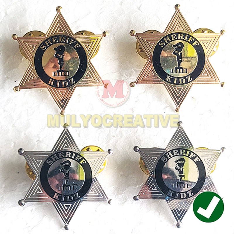 Kidz Sheriff Pin - Metal kidz Sheriff Pin Badge | Shopee Philippines