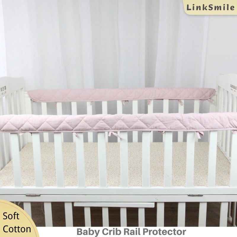 Soft Cotton Baby Crib Rail Protector Pad, Baby Crib Rail Cover Pad ...