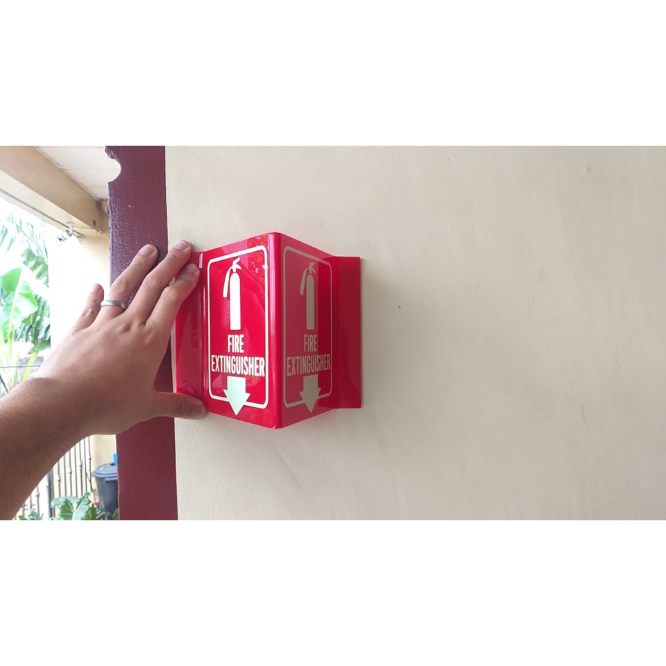 Luminous Triangular Fire Extinguisher Sign - 6 x 5 per panel | Shopee ...