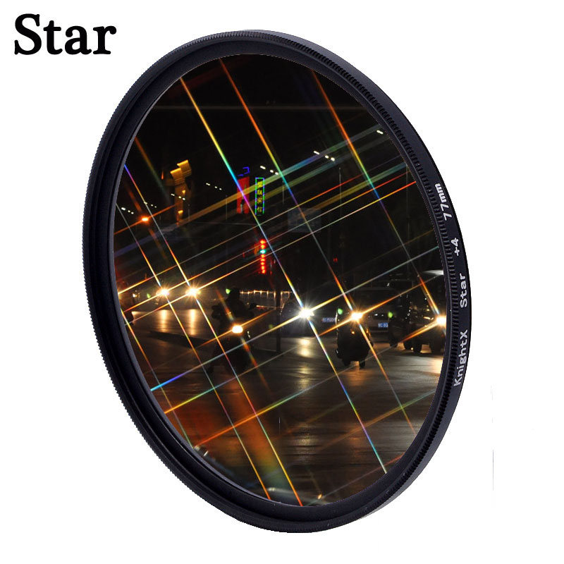 KnightX Star 4X 6X 8X line Camera Lens Filter 49mm 52mm 55mm 58mm 62mm ...