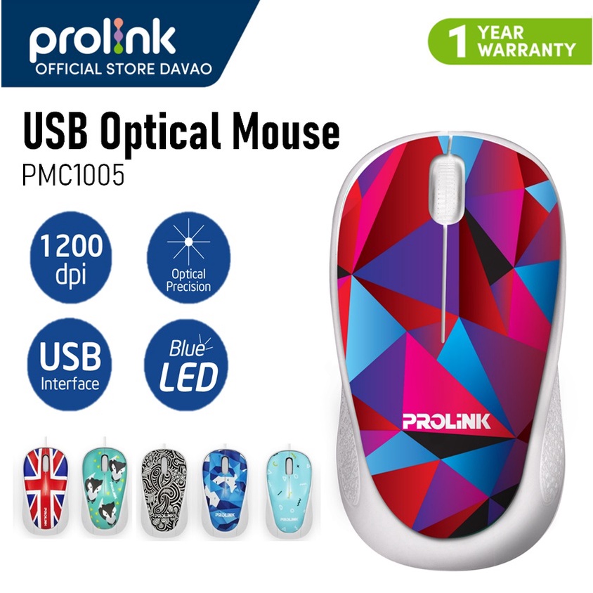 PROLiNK PMC1005 Artist Collection USB Wired Mouse Night Glowing 1200PDI ...