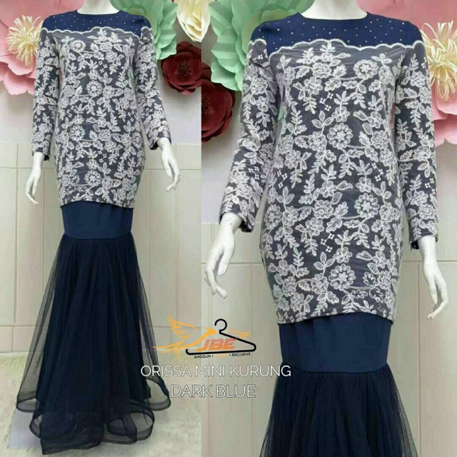 RISSA MINI KURUNG (Dark Blue) | Shopee Philippines