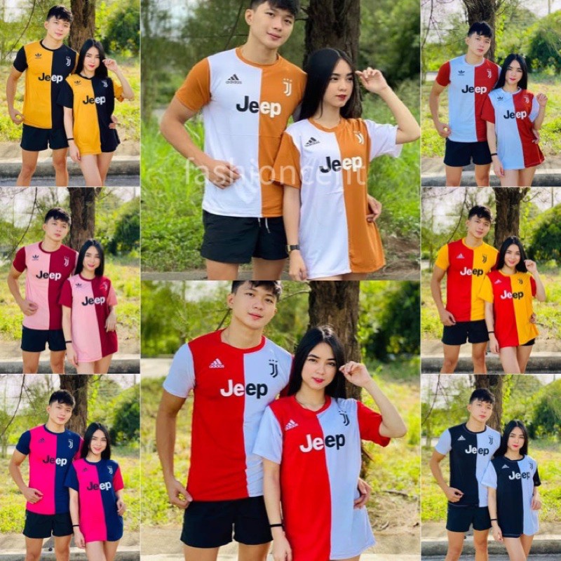 2pcs JEEP FOOTBALL COUPLE SHIRT FIT UP TO LARGE #35 | Shopee Philippines