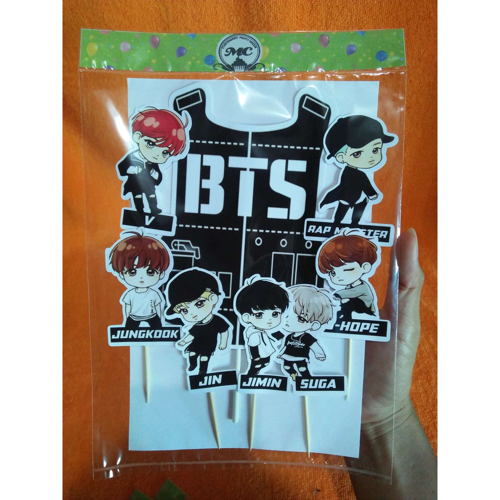 ℗BTS cake topper set (bts logo & bts 7member) | Shopee Philippines