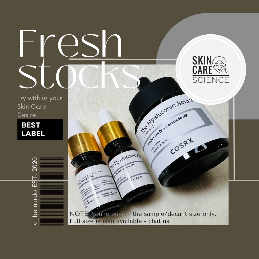 COSRX The Hyaluronic Acid 3 Serum | Shopee Philippines
