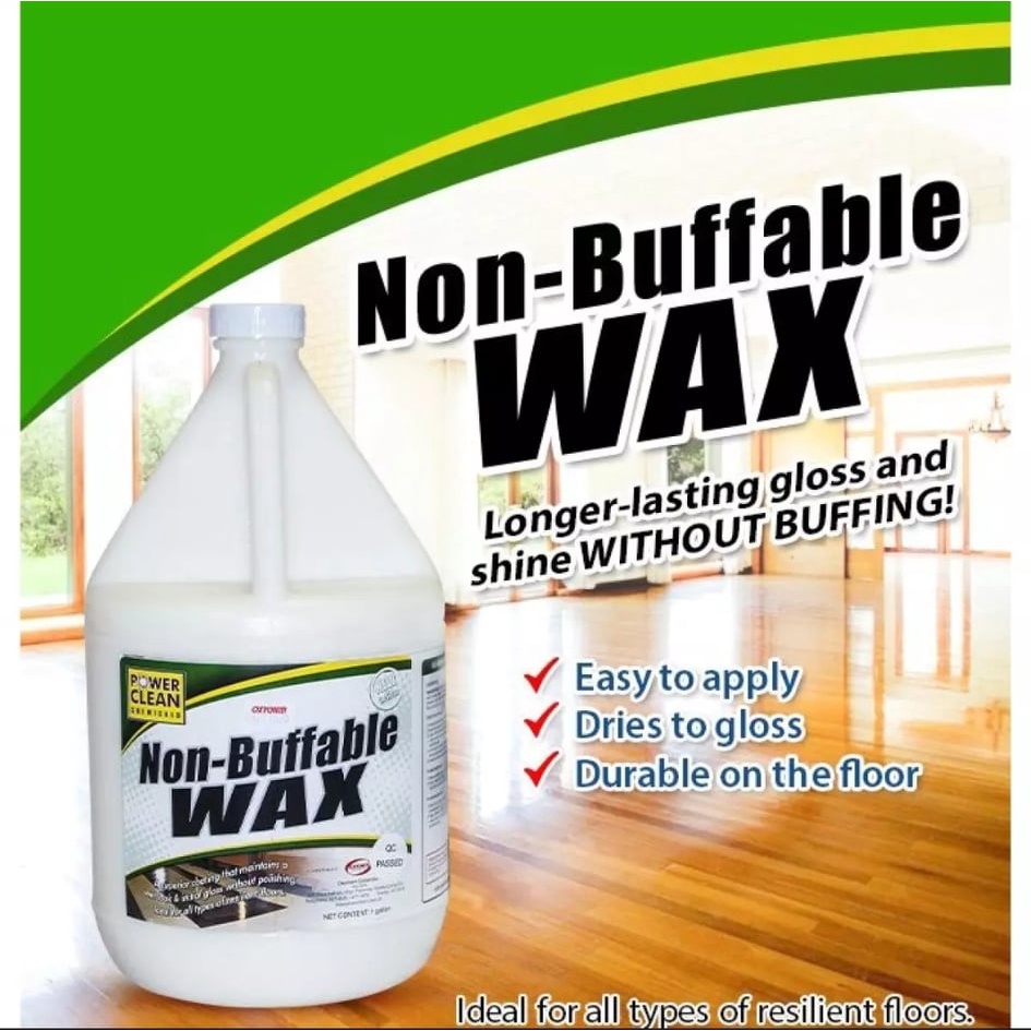 Powerclean Non Buffable Wax 1 gallon - Surface Floor Wax / Polish ...