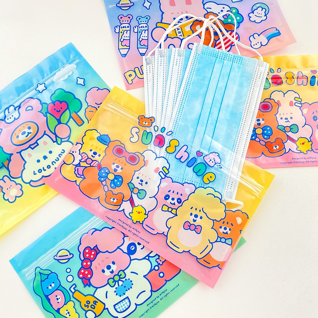 Zip Lock bag zipper Mask Storage Bentoy Pouch There Are 8 Types Cheers ...