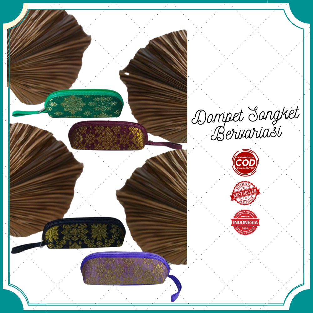 Palembang Songket Wallet Bags With Oval Models Of Various Colors And ...