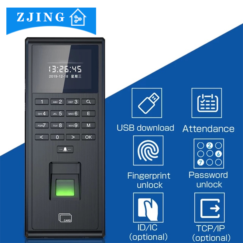 TCP/IP Fingerprint RFID 125KHZ Time Attendance smart door access control system kit Standalone ...
