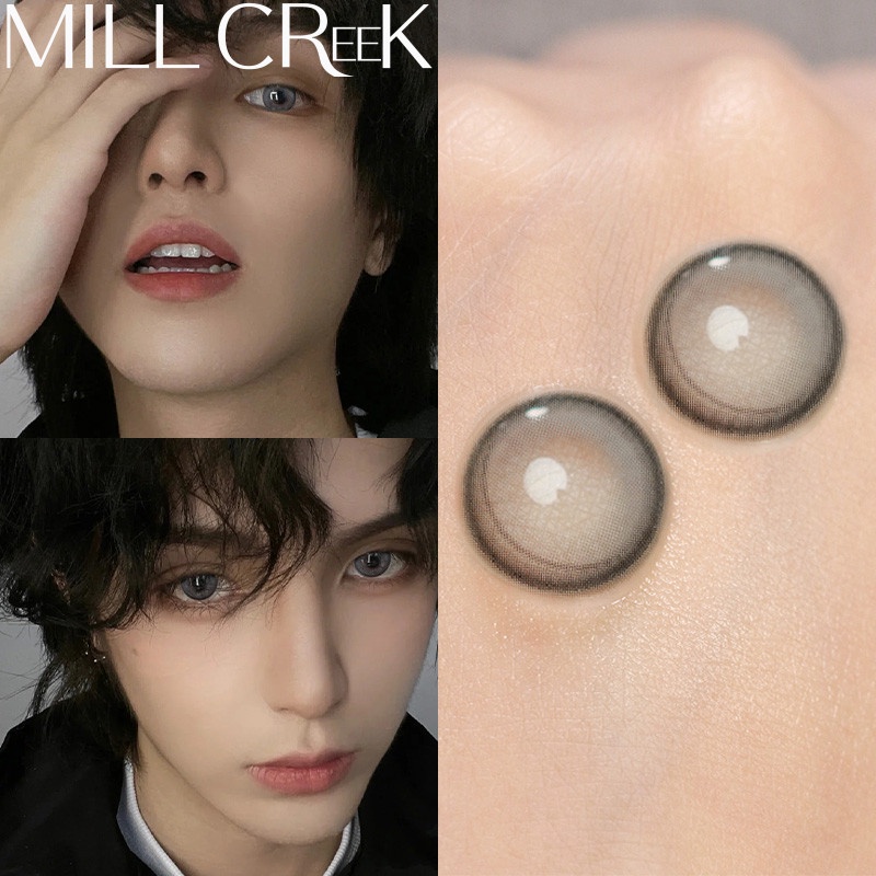 Contact lenses for Men 2 pcs (1 pair) Grey Natural and Comfortable ...