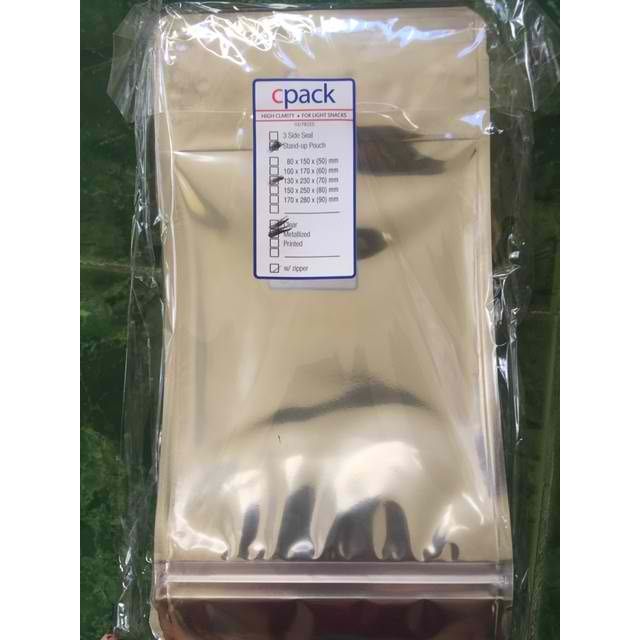 Cpack Pouch 100PCS Silver Pouch half metallized STAND UP AND 3SIDE SEAL | Shopee Philippines