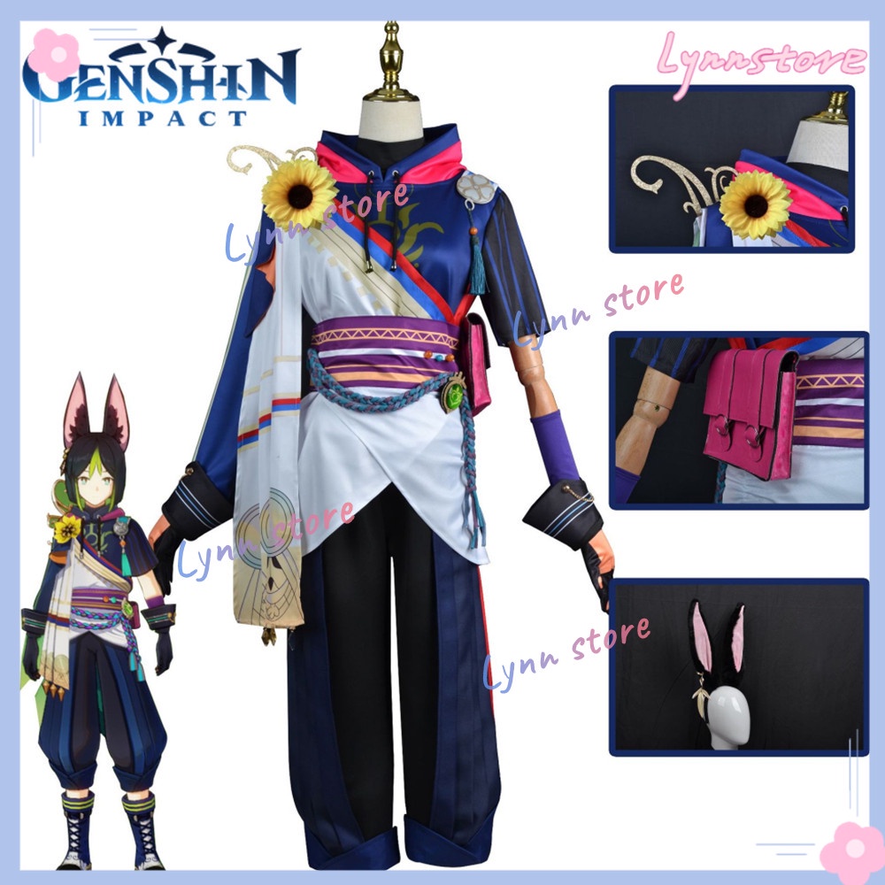 New Genshin Impact Sumeru Tighnari Cosplay Costume Women/Men Uniform ...