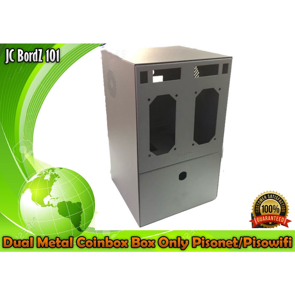 Dual Metal Coinbox Box case Only For Pisonet /Pisowifi/ Car wash ...