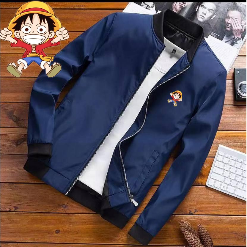 Fashion Bomber Jacket One Piece Luffy Design | Shopee Philippines