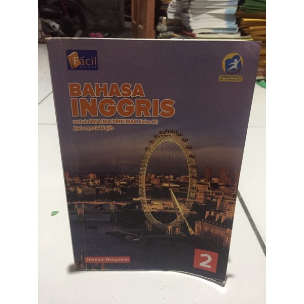 ORIGINAL ENGLISH BOOK FOR HIGH SCHOOL CLASS XI 2013 CURRICULUM | Shopee ...
