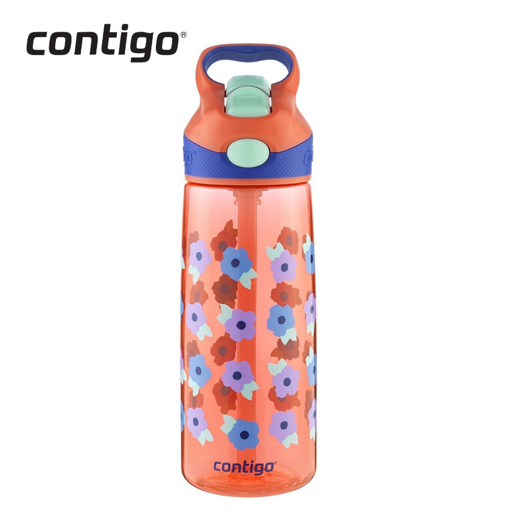 Contigo AUTOSPOUT Striker Kids Water Bottle 20oz - Tango Pink Flowers ...