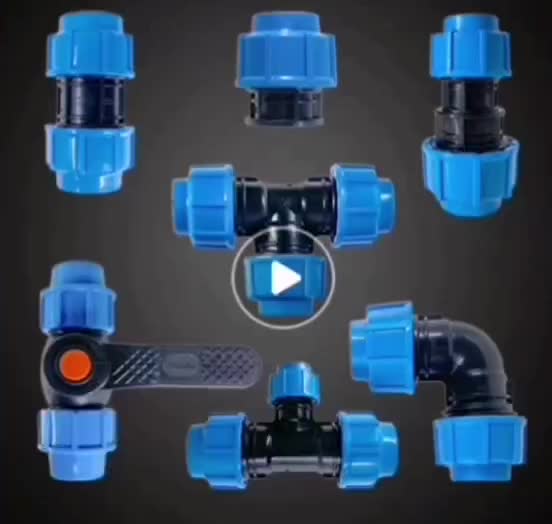 Pe compression fittings Tee Reducer1/2"x 3/4" 1"x1/2" 1"x3/4" 1 1/4*3/4 ...