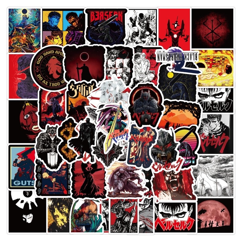 Berserk Stickers 50Pcs/Set Japanese Anime Waterproof Stickers Decal for ...