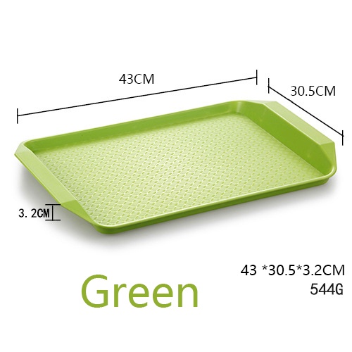 Food Serving Tray Rectangular Plastic TrayNon-Slip Serving Plate Burger ...
