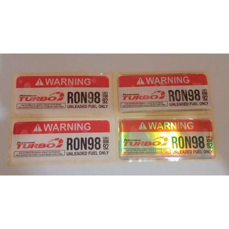 Sticker Resin/Embossed Vinyl And Hologram Pertamax,Turbo, Shell ...