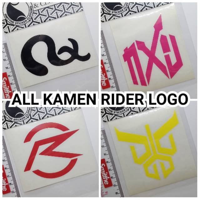 1 pc Kamen Rider Sticker Logo Cutting Sticker Kamenrider Black RX ZiO ...