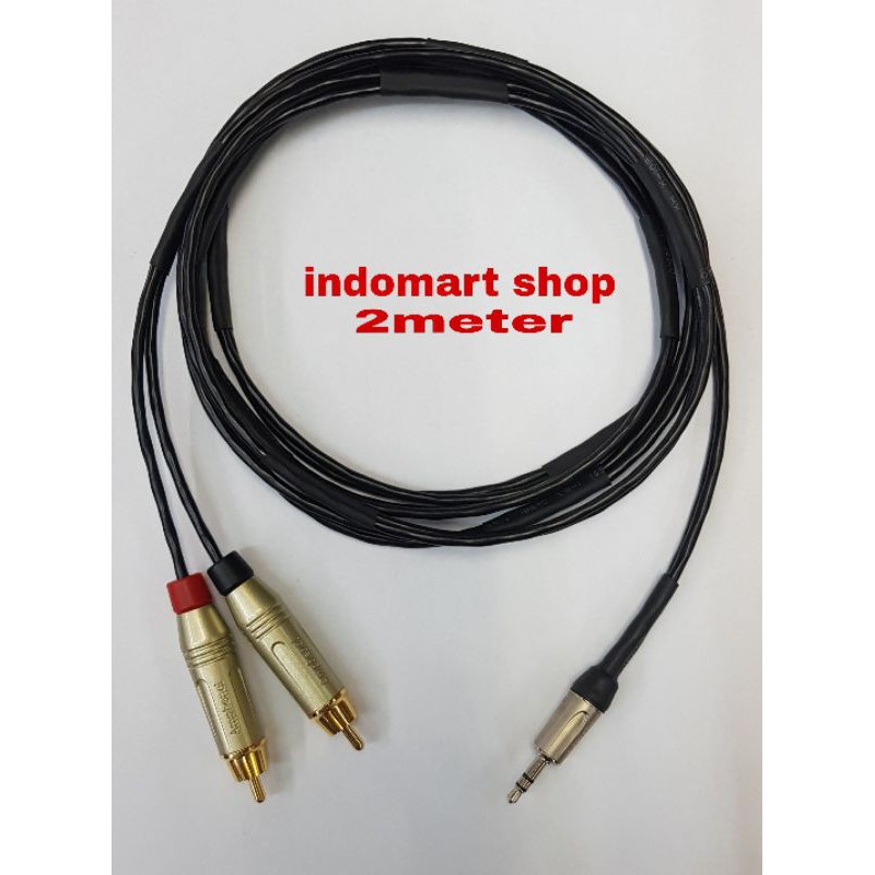 Original 2 meter mini stereoTo Rca jack headphone connector audio cable ...