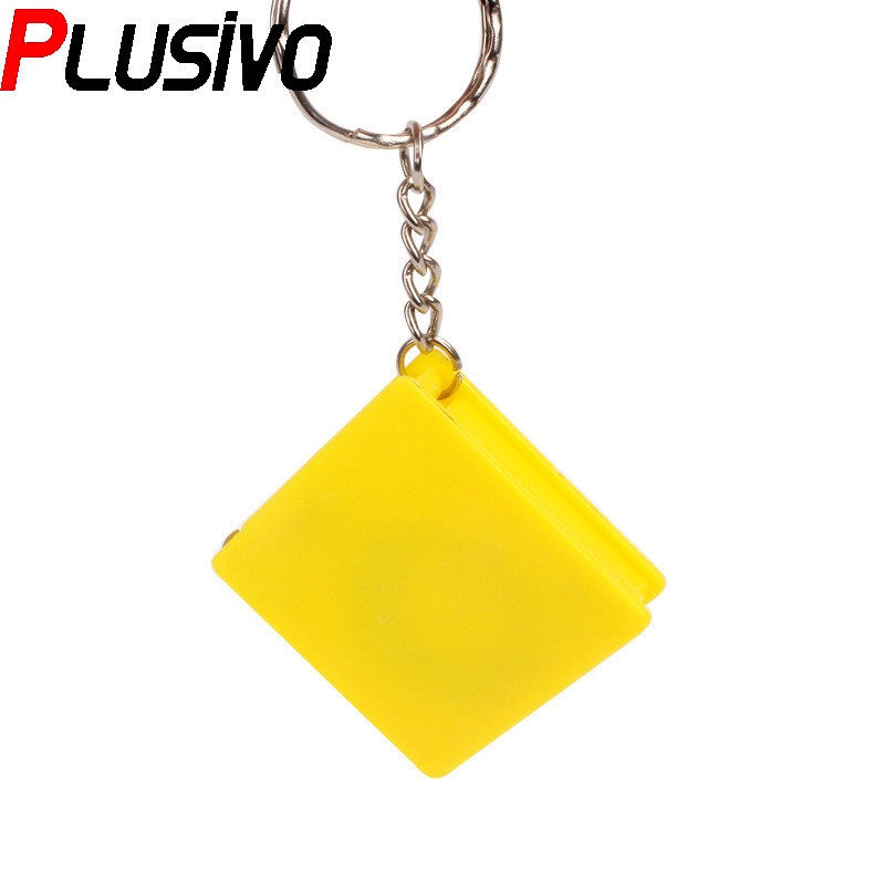 Keychain Ruler Yellow 1 meter length Mini Tape Measure Keychain ...