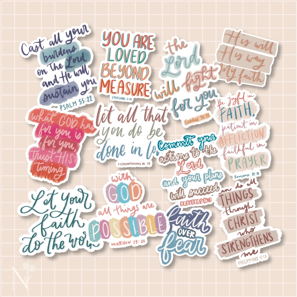 Faith Bible Verses Sticker Pack | Motivational Stickers | Vinyl ...
