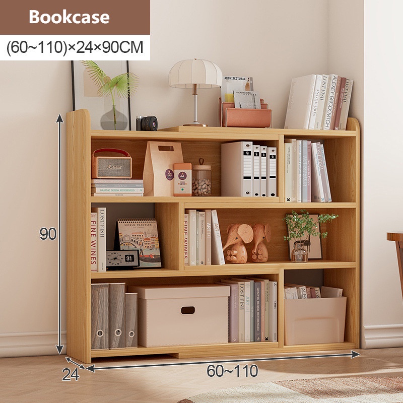 home lifeSimple Bookshelf Retractable Bookcase Shelf Small Storage ...