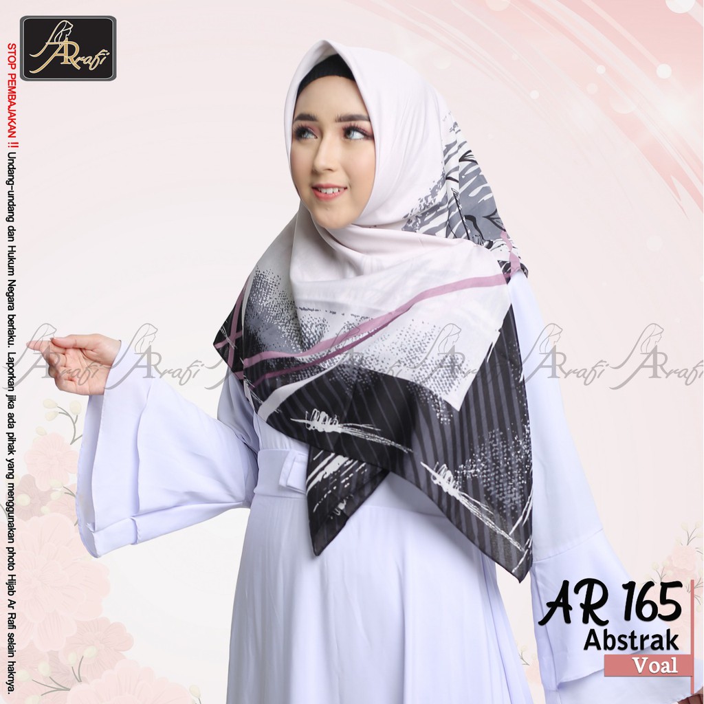 Ar 165 VOAL ABSTRACT ORI HIJAB AR RAFI | Shopee Philippines