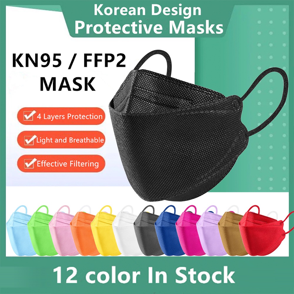 20-50pieces Korean 3d Mask KF94 Facial Mask KN95 Fish Mouth Mask FFP2 ...