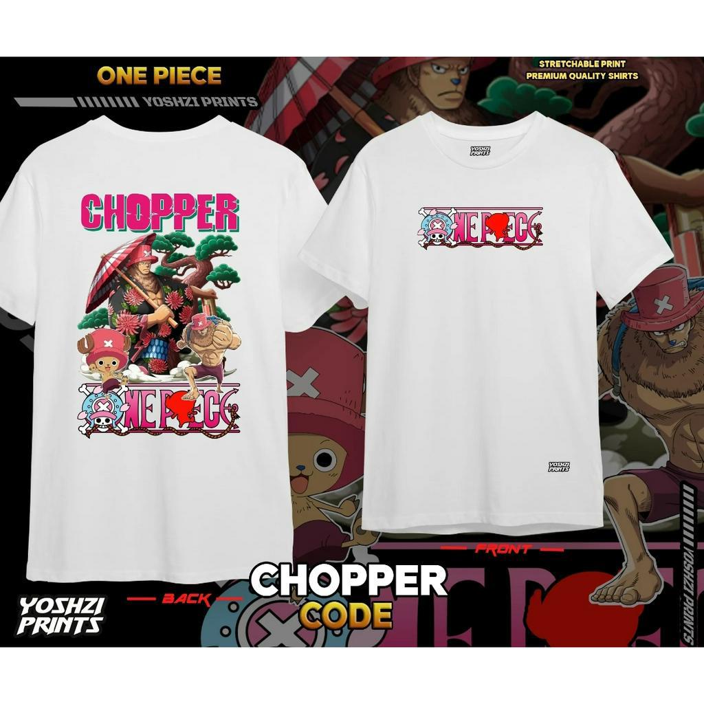 One Piece Chopper Anime Shirt Colors White & Black | Shopee Philippines