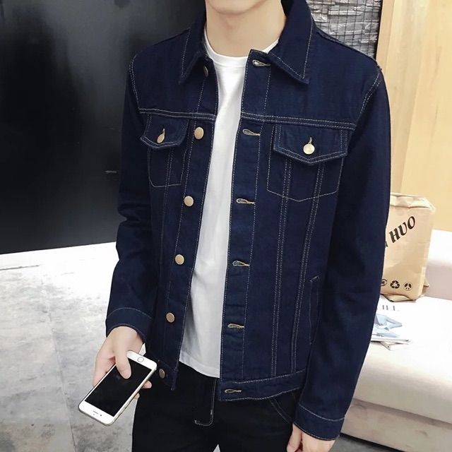 Men's Denim jacket with side pocket | Shopee Philippines