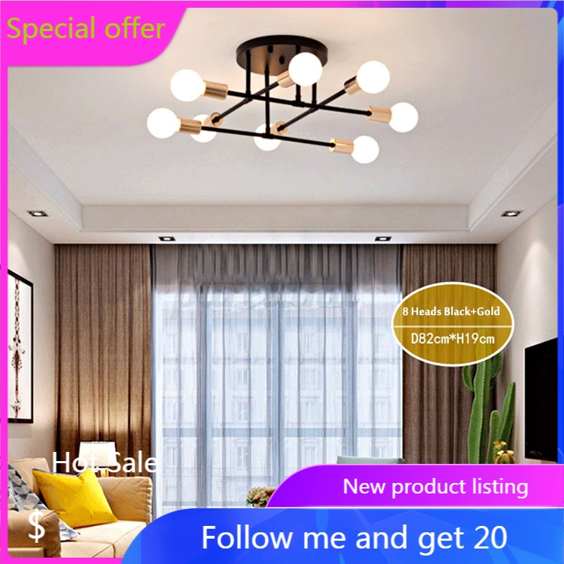 Gecree Chandelier Modern Style 8 Light Ceiling Light Fixture Ceiling ...