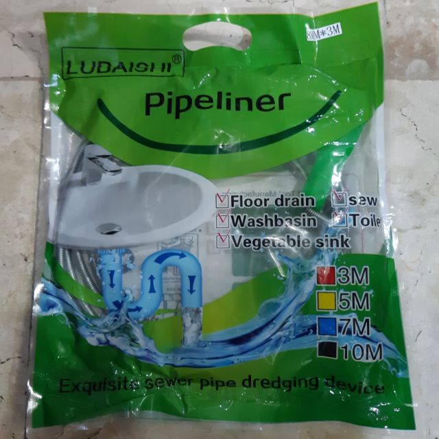 Pipe Line Dredging Tool Long 3 Meters / Plehe / Panundot | Shopee ...