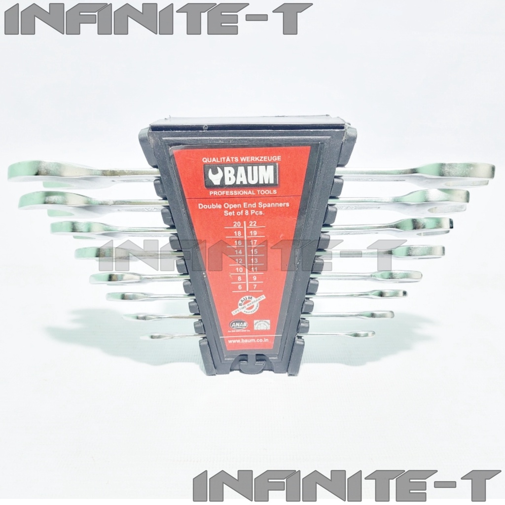 Baum Combination Wrench Set 8 Pcs. (Double Open End) 6 to 22mm | Shopee ...
