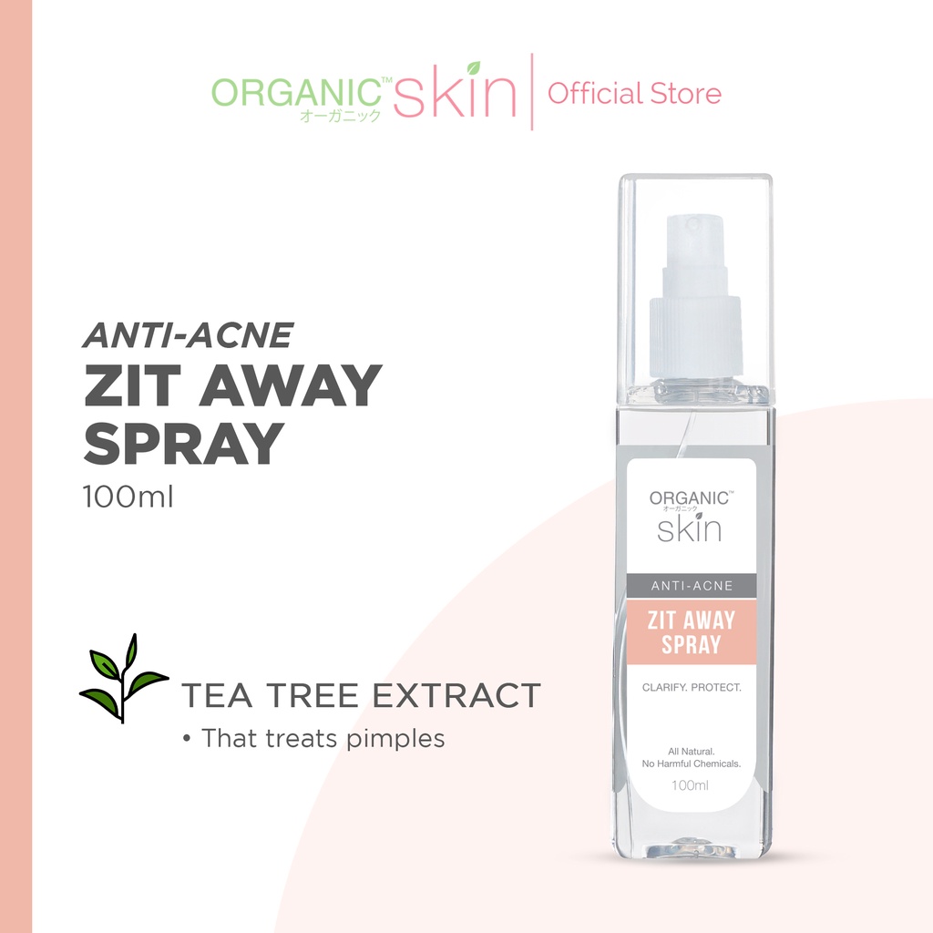 Organic Skin Japan AntiAcne Zit Away Spray Face Mist with Tea Tree Anti ...