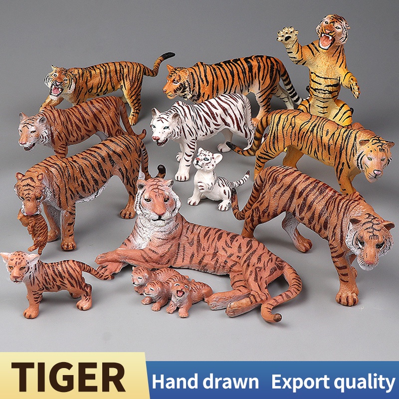 The New Wildlife World Solid Simulation Animal Tiger Set Animals Model ...