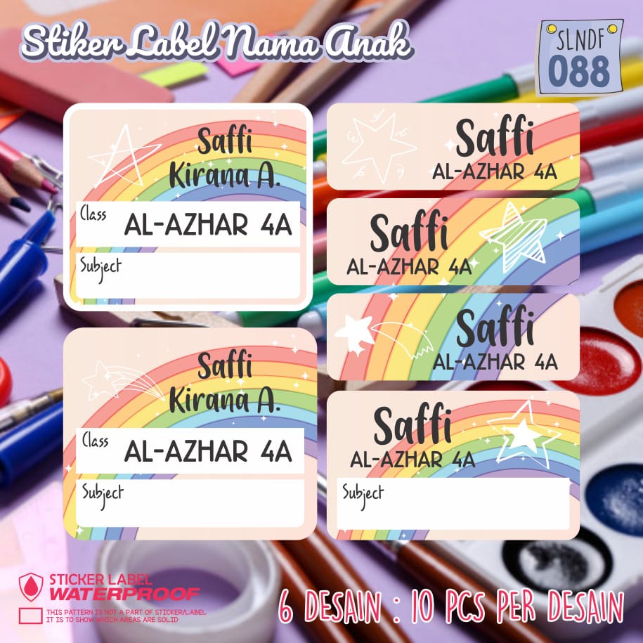 Cute Motif Class Name Sticker Labels - NAME Label STICKERS / Label ...