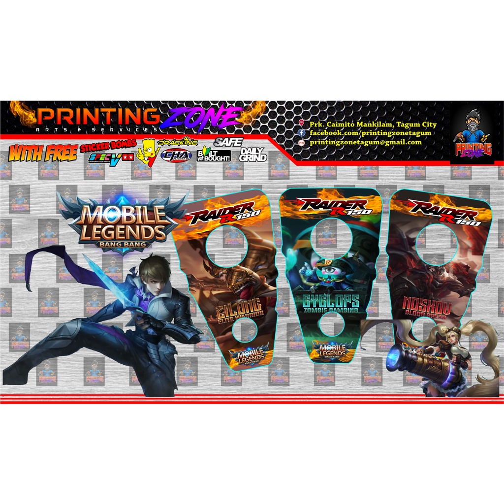 SUZUKI RAIDER R150 Reborn Gas Tank Sticker Decals ML EDITION | Shopee ...