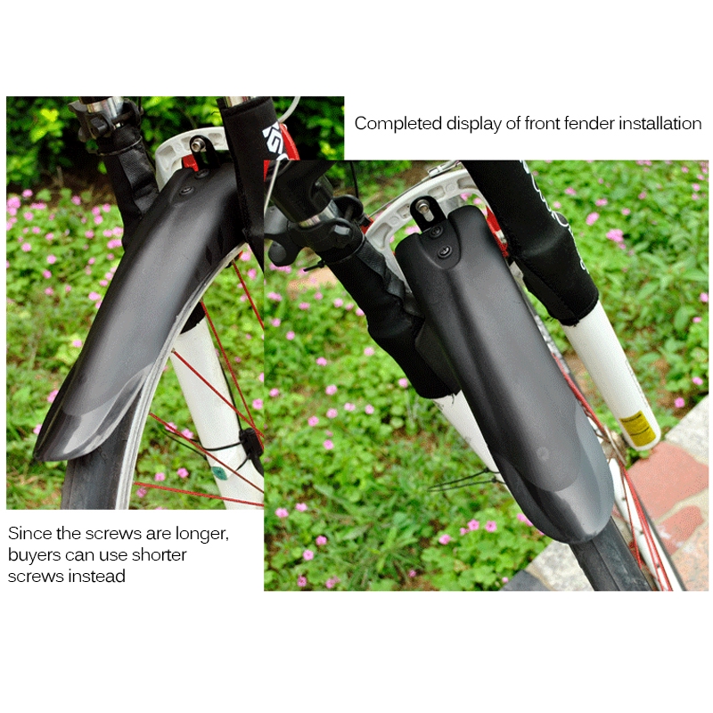 2 Pcs Fender Mountain Bike Front Rear Fender Plastic Splash Guard ...