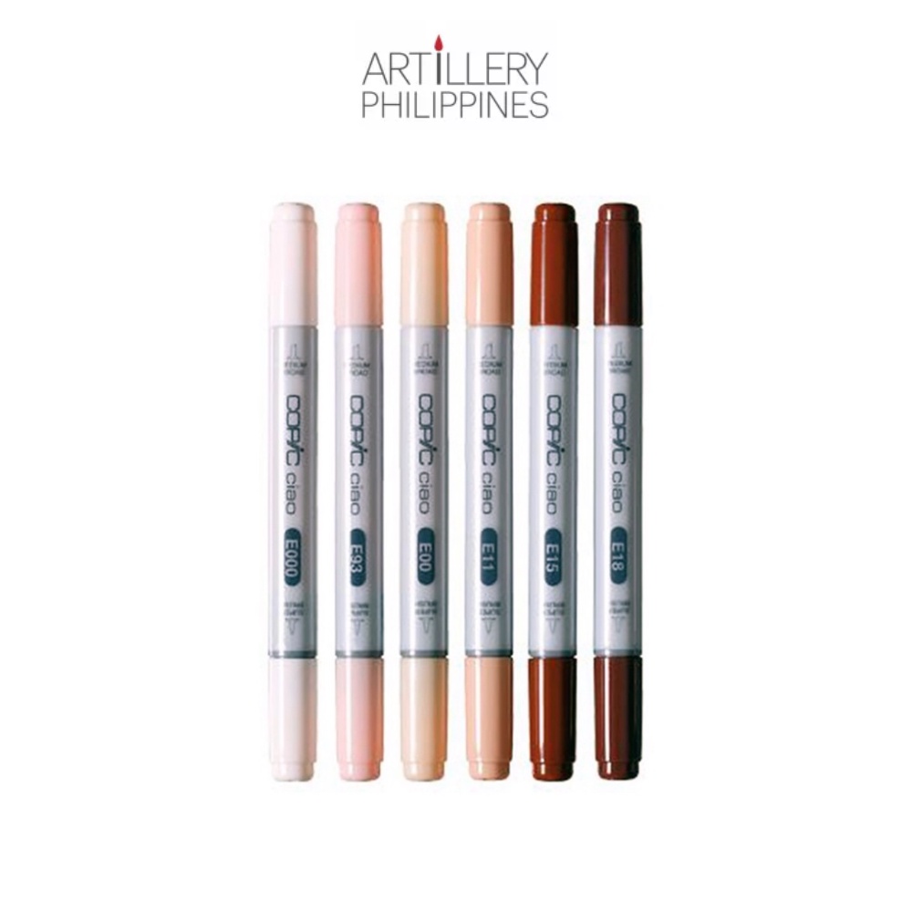 Copic Ciao Marker Set Of 6 (Custom, Skin Tone/Portrait, Pastel, Bright ...
