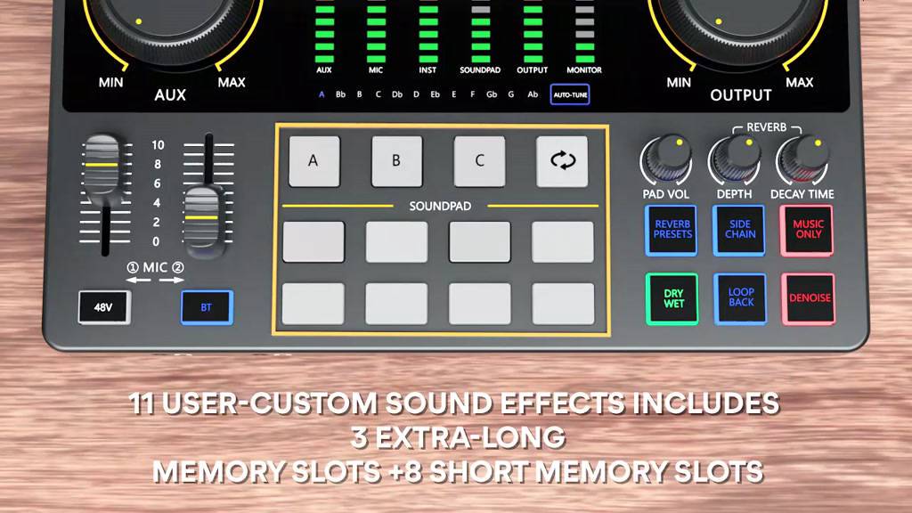 Maono AME2 Sound Card Professional Studio Mixer Audio Interface With ...