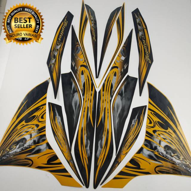 Yamaha Jupiter mx new 135 2011 gold list Motorcycle striping Stickers ...