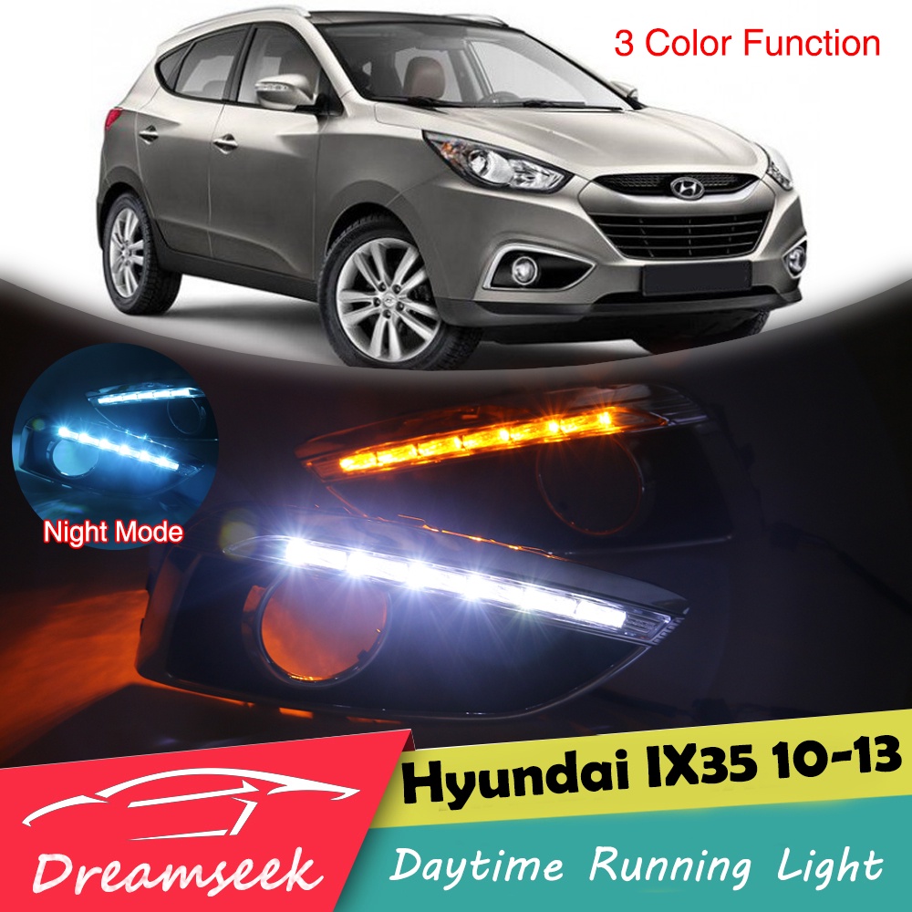 3 Color LED DRL Day Light for Hyundai IX35 Tucson Facelift 2010 2011 ...