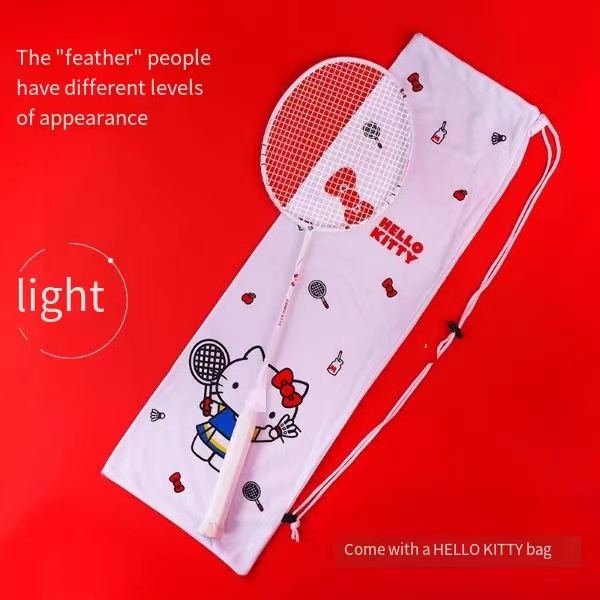Hello Kitty co branded professional badminton racket, all carbon ...