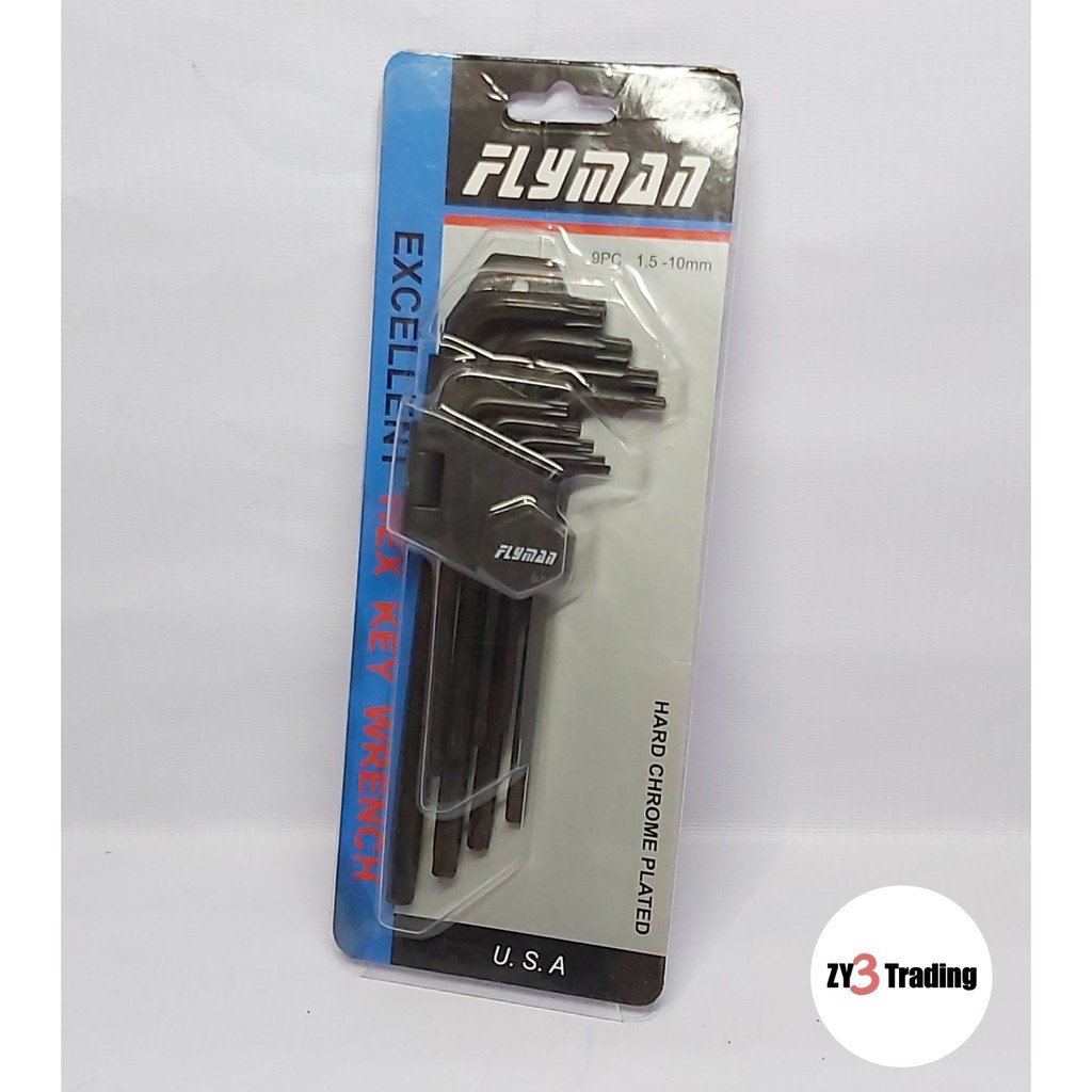FLYMAN | 9 pcs Allen Wrench Flower Type | Shopee Philippines