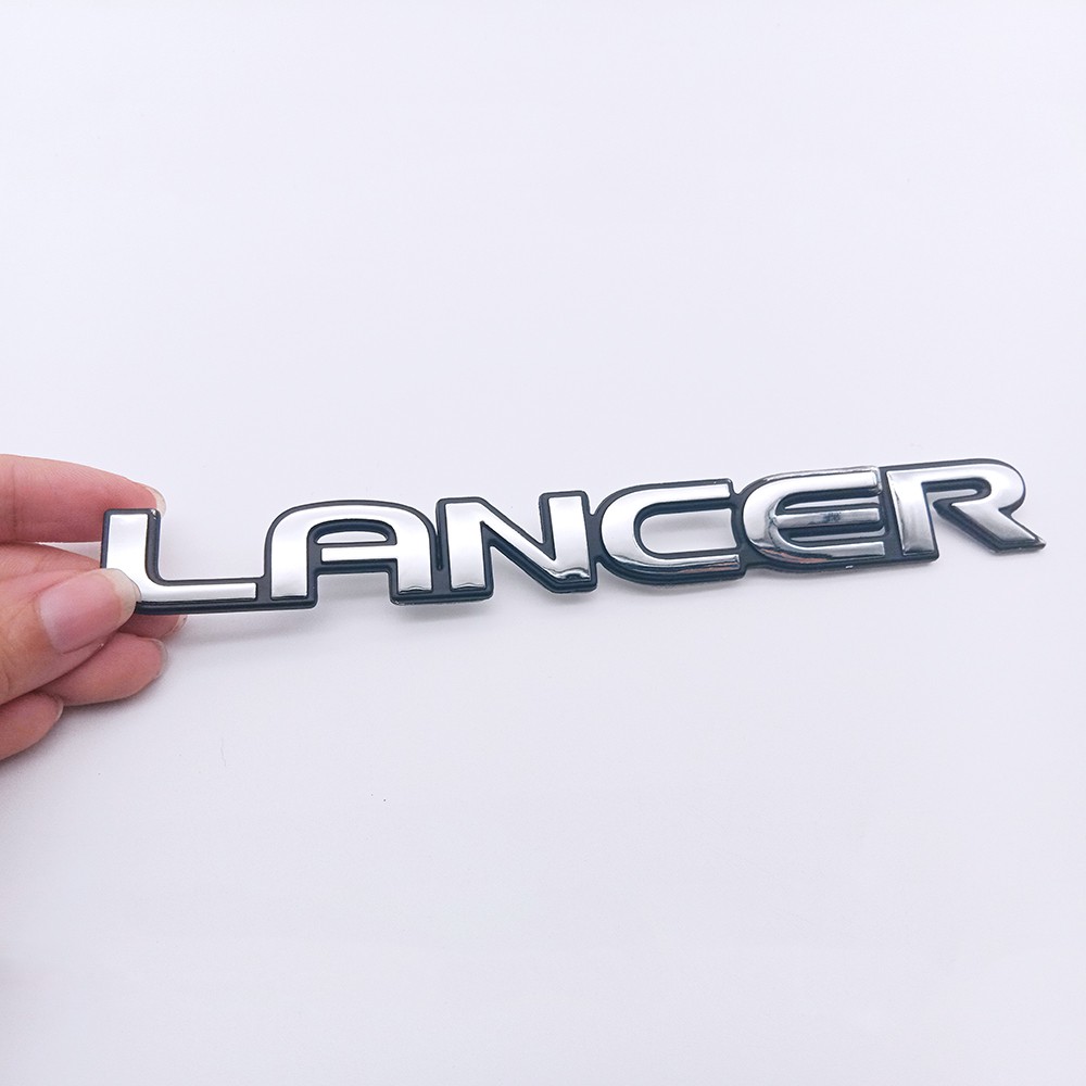 1 x ABS Chrome LANCER Logo Car Auto Rear Trunk Emblem Sticker Badge ...